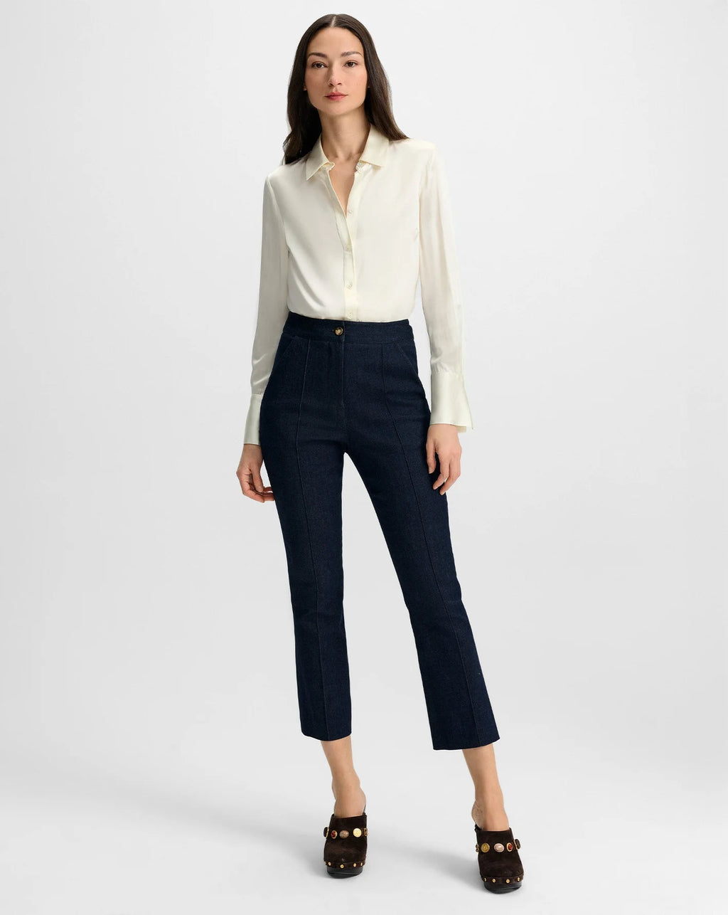 Veronica Beard Monique Silk Button-Down Shirt – Très Chic