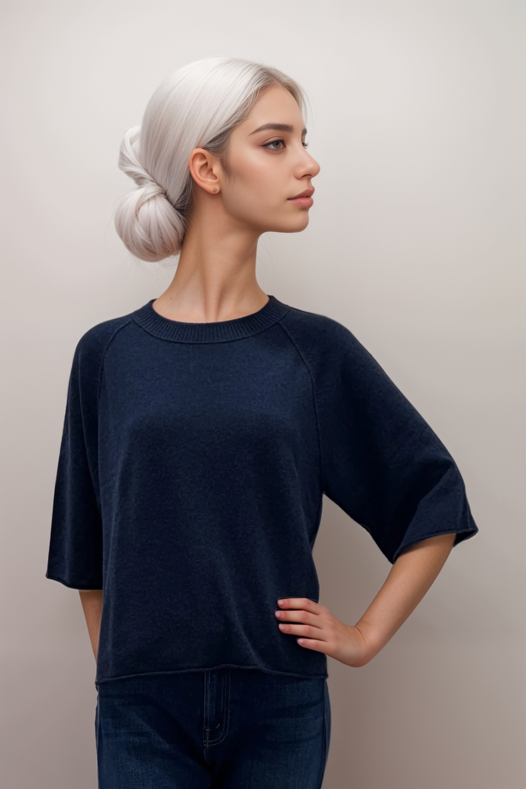 Repeat Relaxed Short-Sleeve Sweater – Très Chic