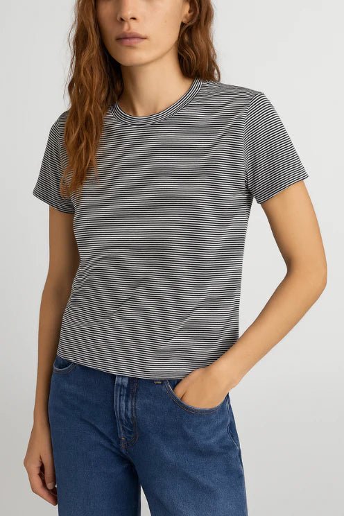 Frame Stripe Baby Tee – Très Chic